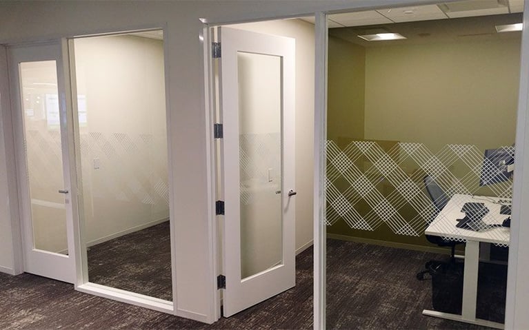 Frosted Privacy Vinyl Film For Windows & Office Doors | Cushing
