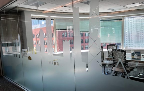 Frosted Privacy Vinyl Film For Windows & Office Doors | Cushing