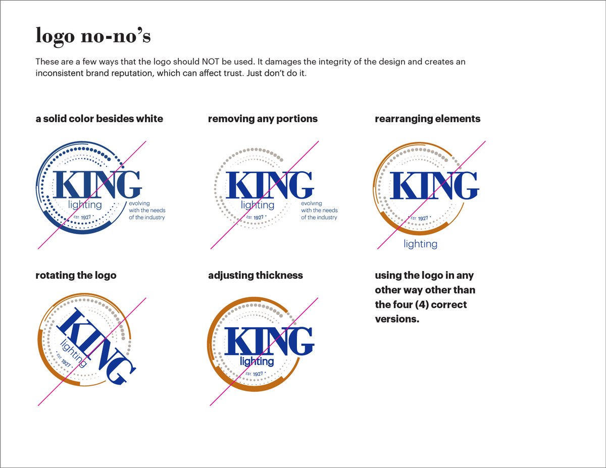 King Lighting Brand Refresh - Sepia Studio