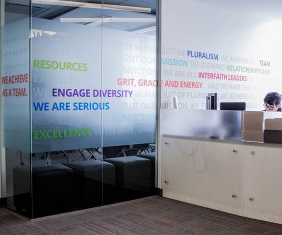 Frosted Privacy Vinyl Film For Windows & Office Doors | Cushing