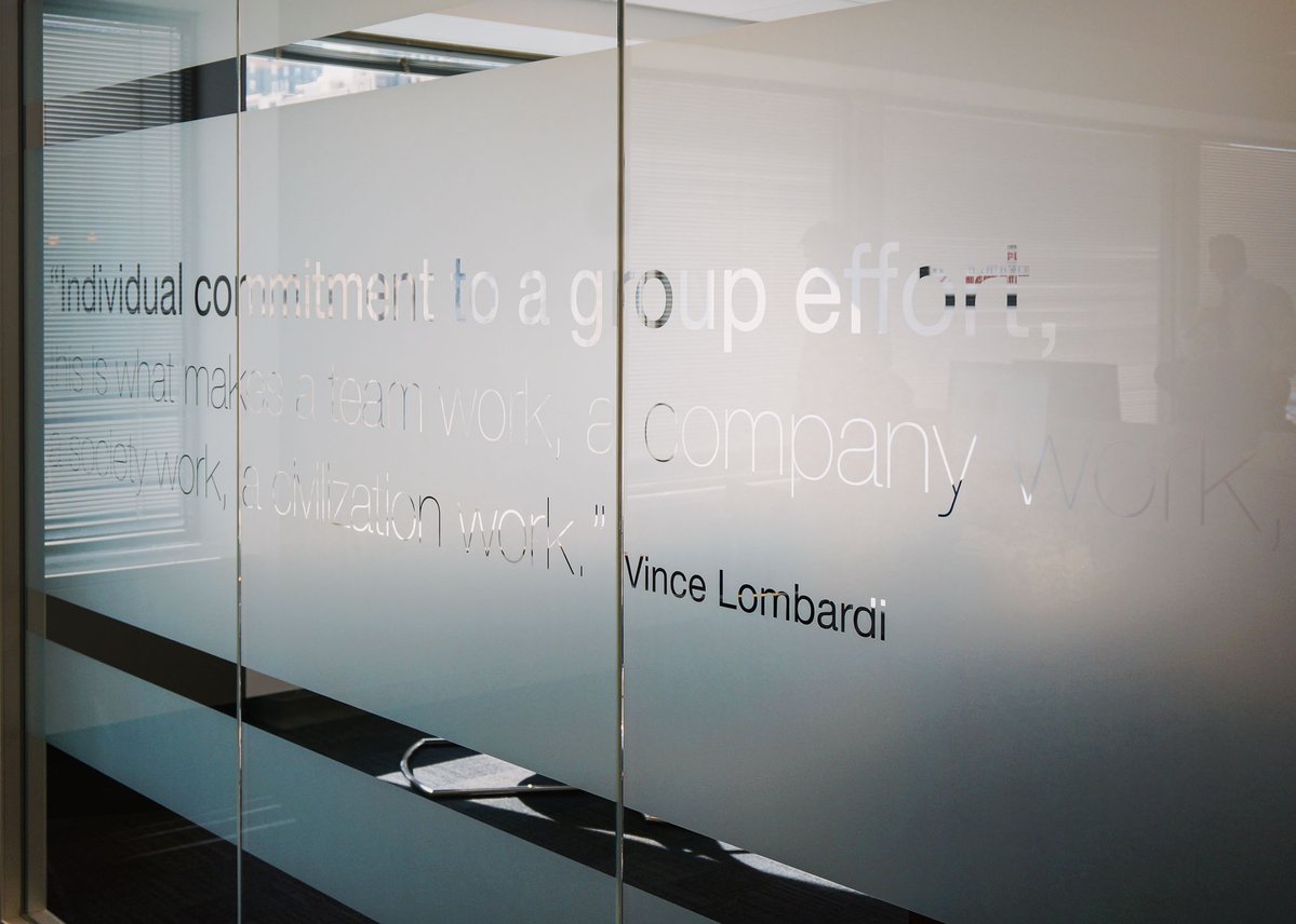 Frosted Privacy Vinyl Film For Windows & Office Doors | Cushing